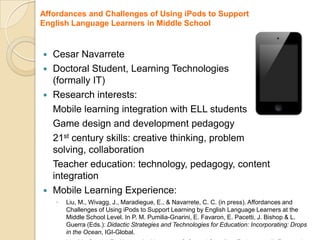 Mobile Learning: Implementation and Research | PPT
