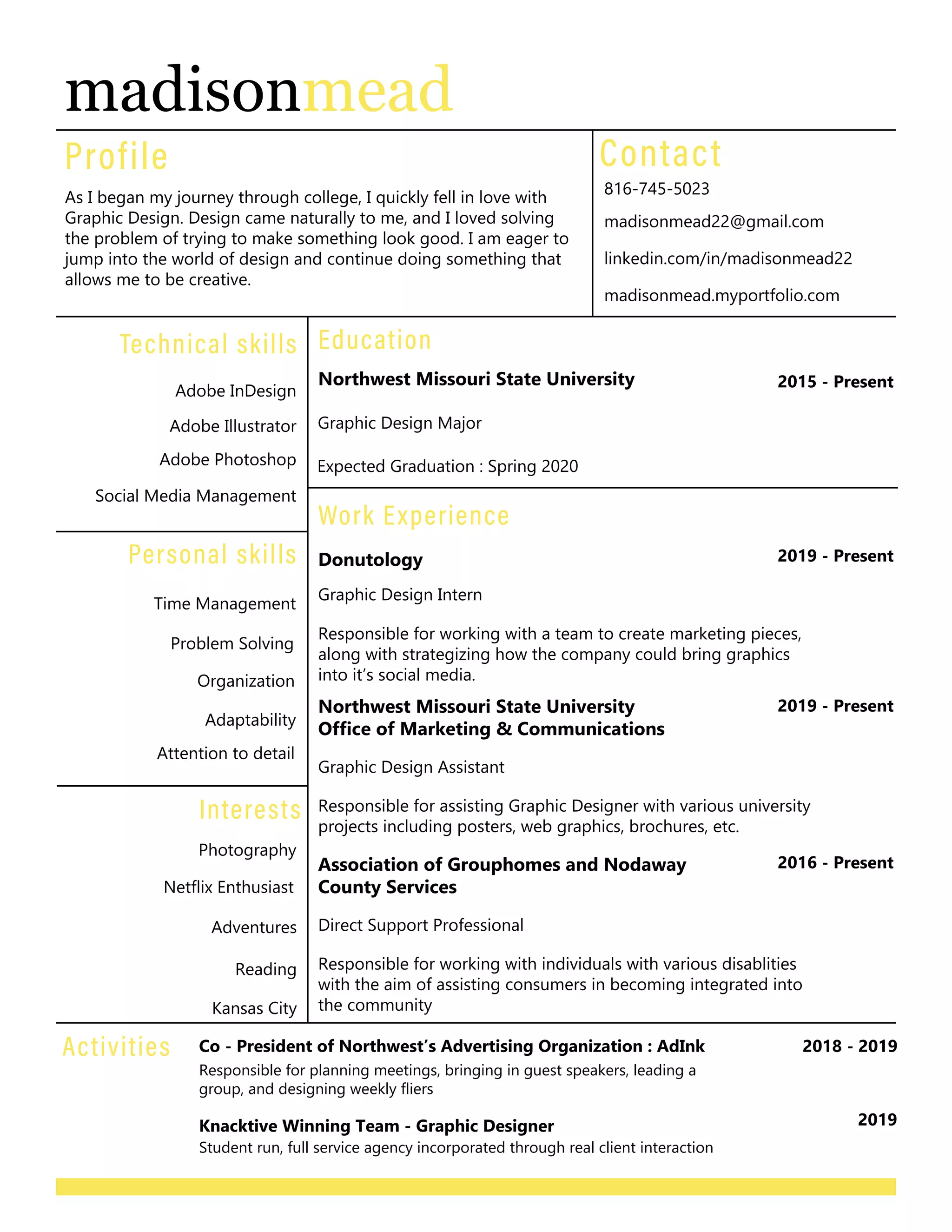 Madison Mead Resume 2019 | PDF