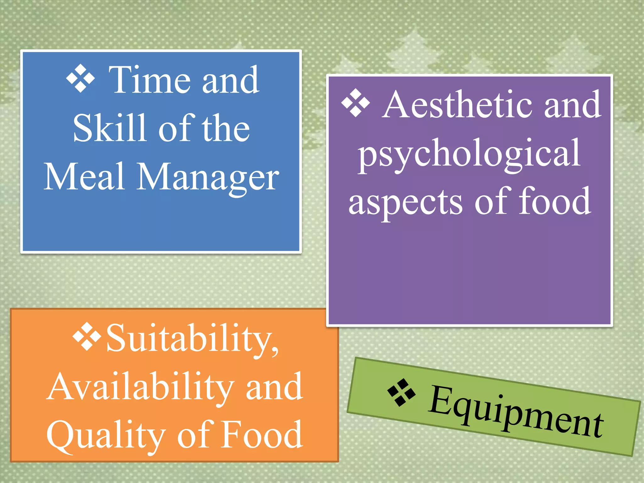 Meal management | PPTX