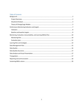 HoA-REC&N/AAU_MEAL Plan focusing on its thematic areas | PDF