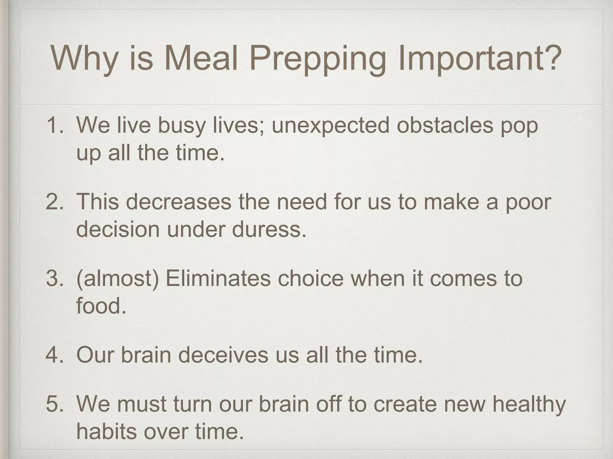 Meal planning 101 | PPTX