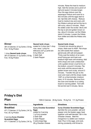 Meal plan 55kg women low carbs | PPT