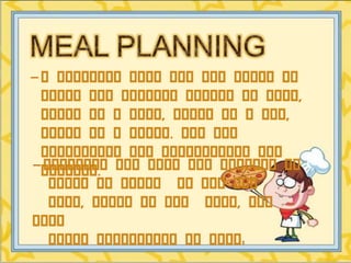 Meal planning | PPTX