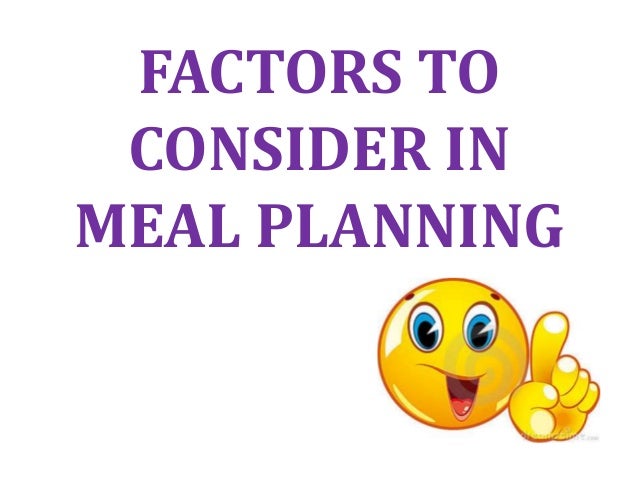 Meal planning
