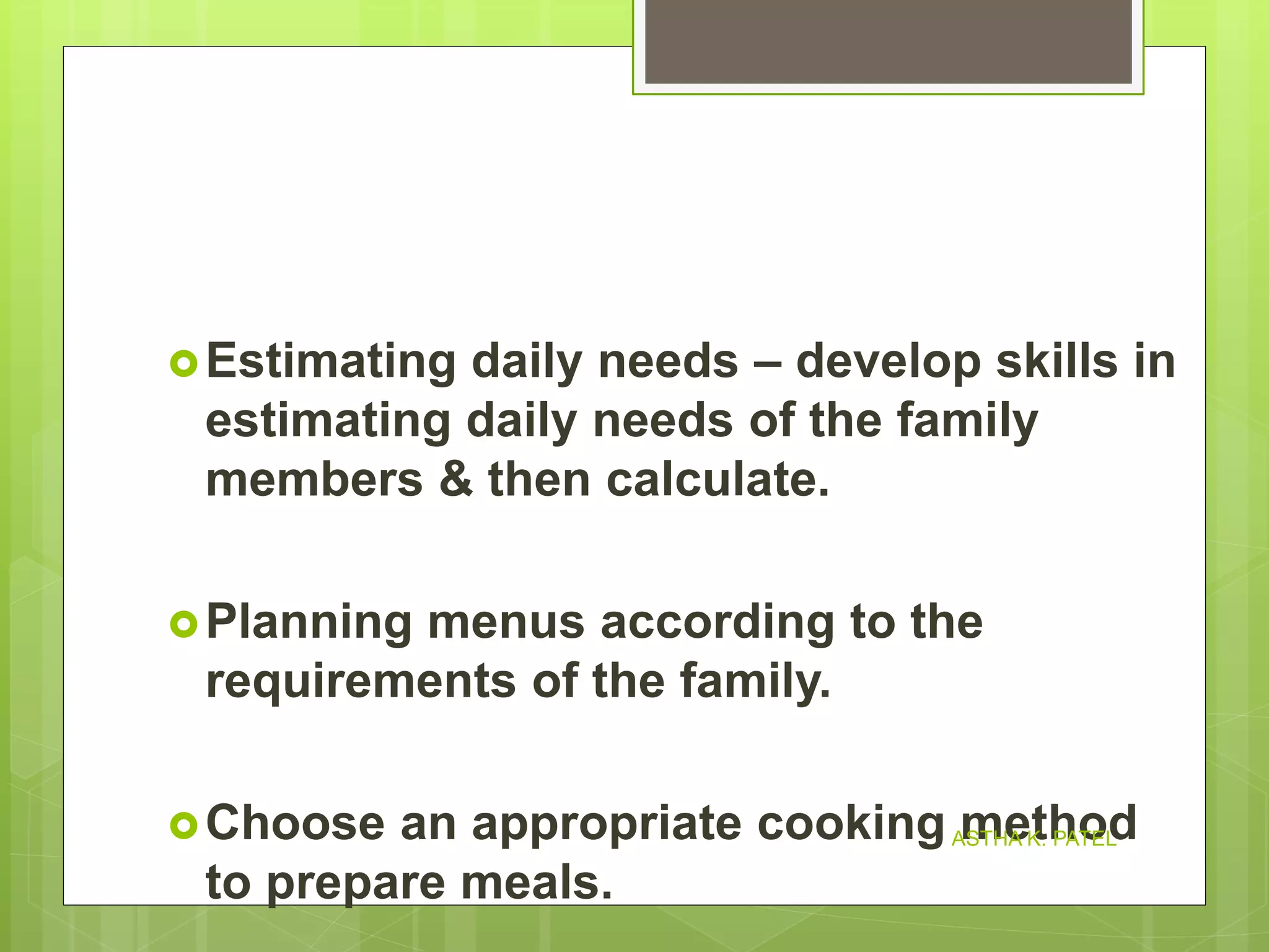 Meal Planning or diet Planning | PPTX