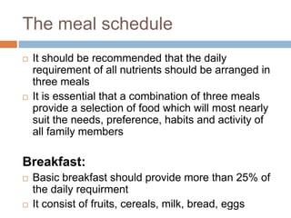 Meal planning for different categories | PPSX