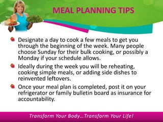 Meal planning powerpoint | PPTX