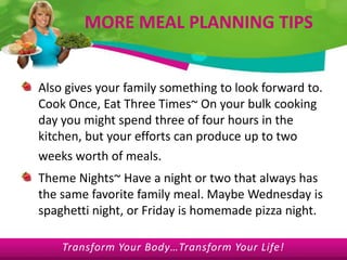 Meal planning powerpoint | PPTX
