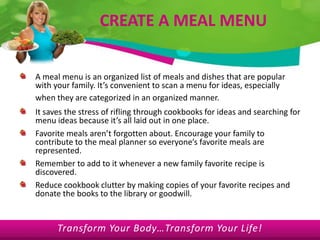 Meal planning powerpoint | PPTX