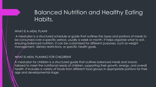 Meal Plans for Children.pptx JMJ.p ptx | PPTX