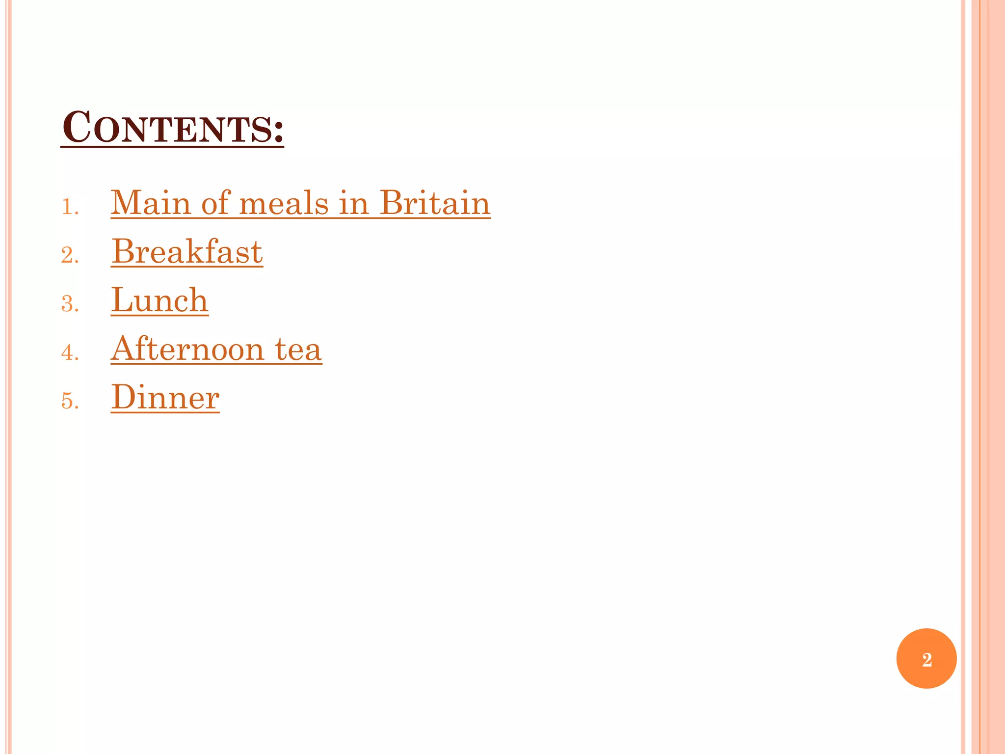 Meals and meal times | PPT