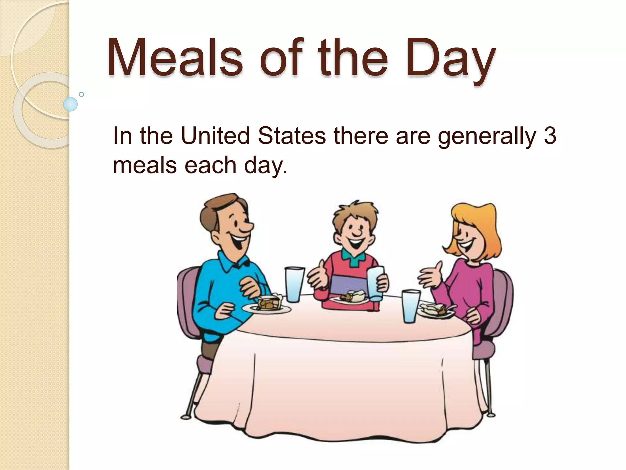 Meals of the day | PPTX