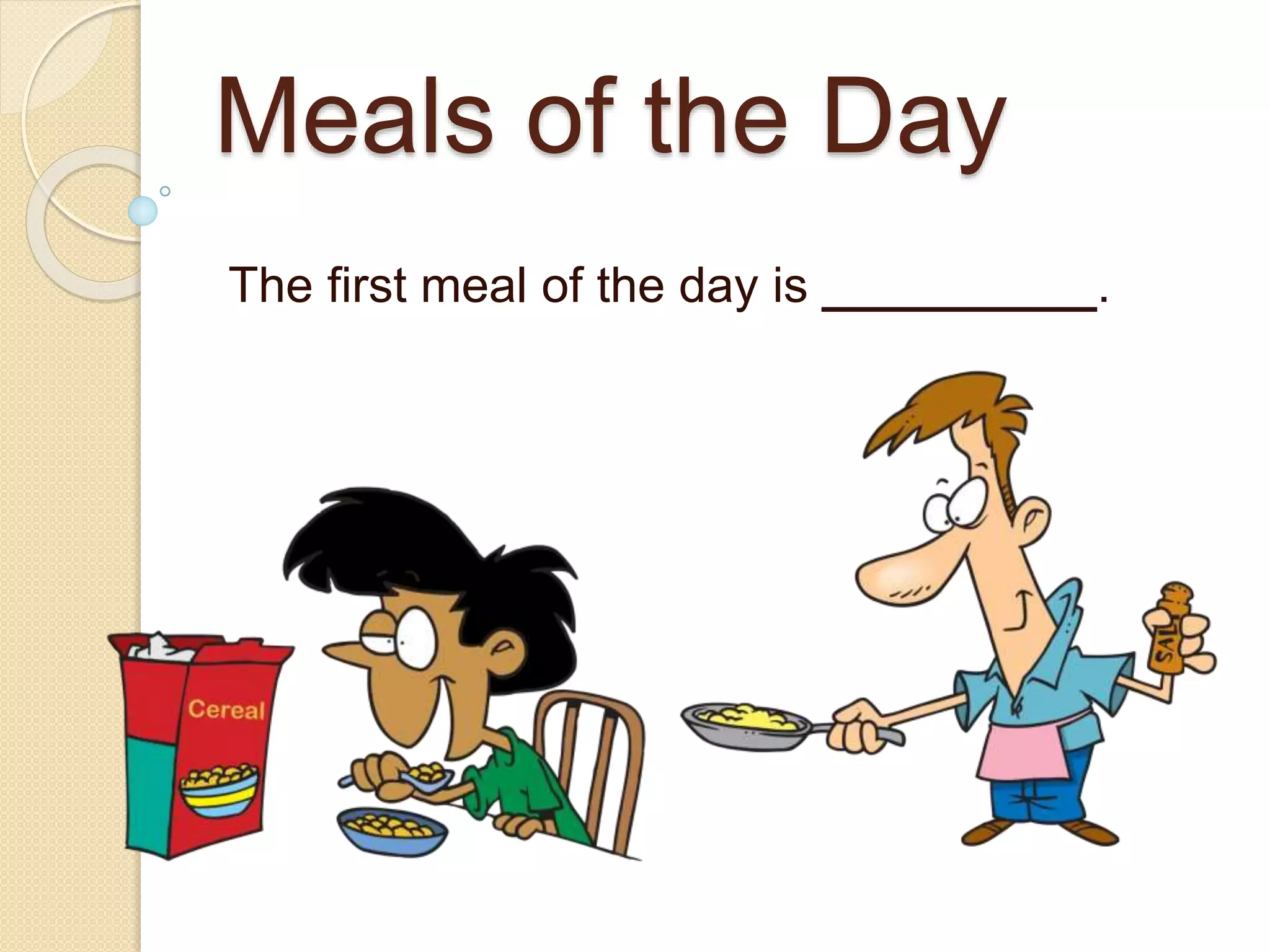 Meals of the day | PPTX