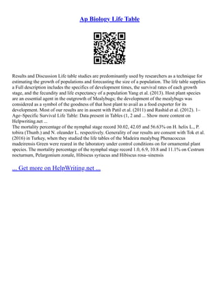 Mealybug Lab | PDF