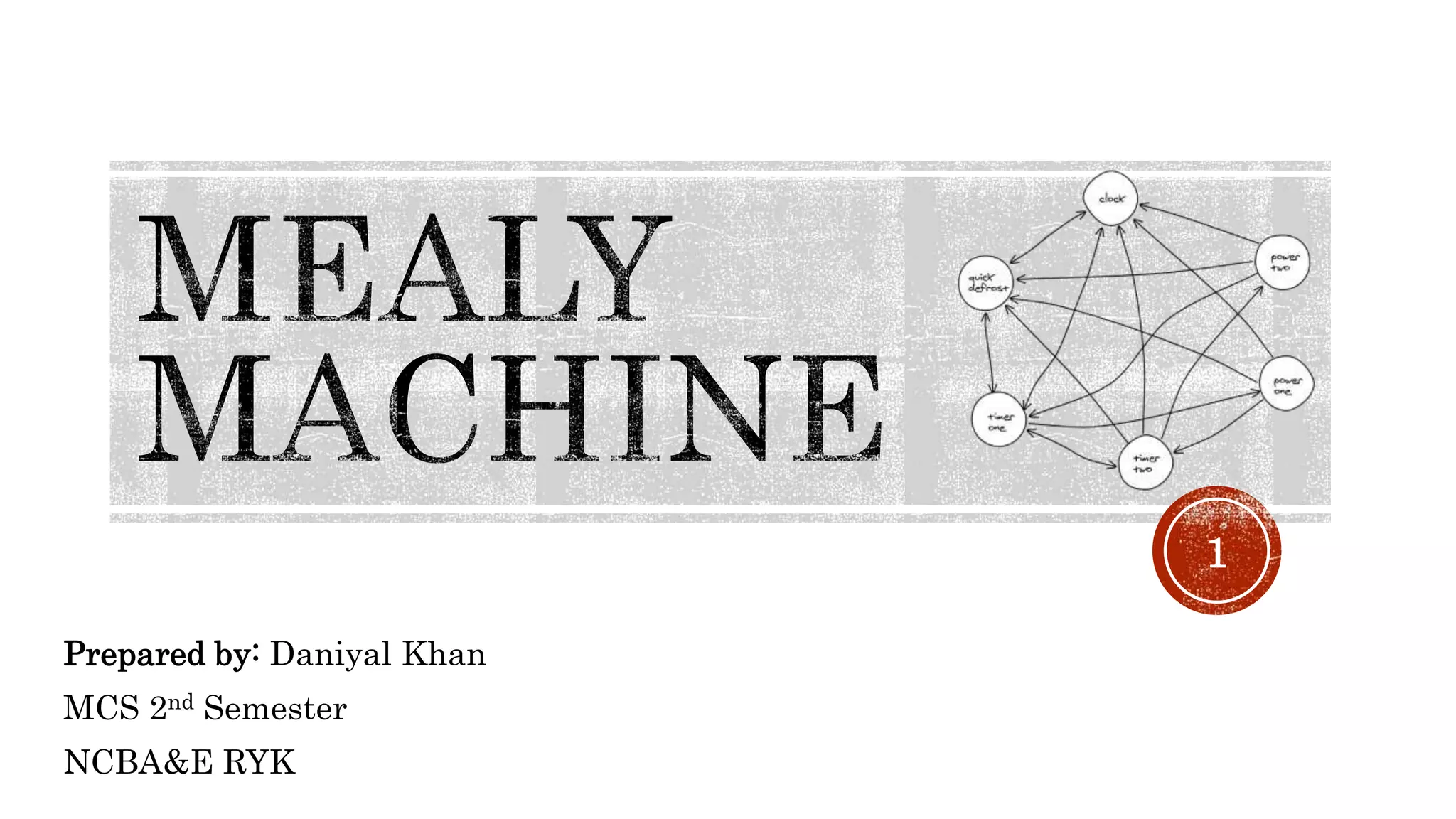 Mealy Machine by Daniyal Khan | PPT