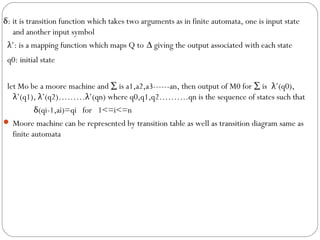 Mealy moore machine model | PPT