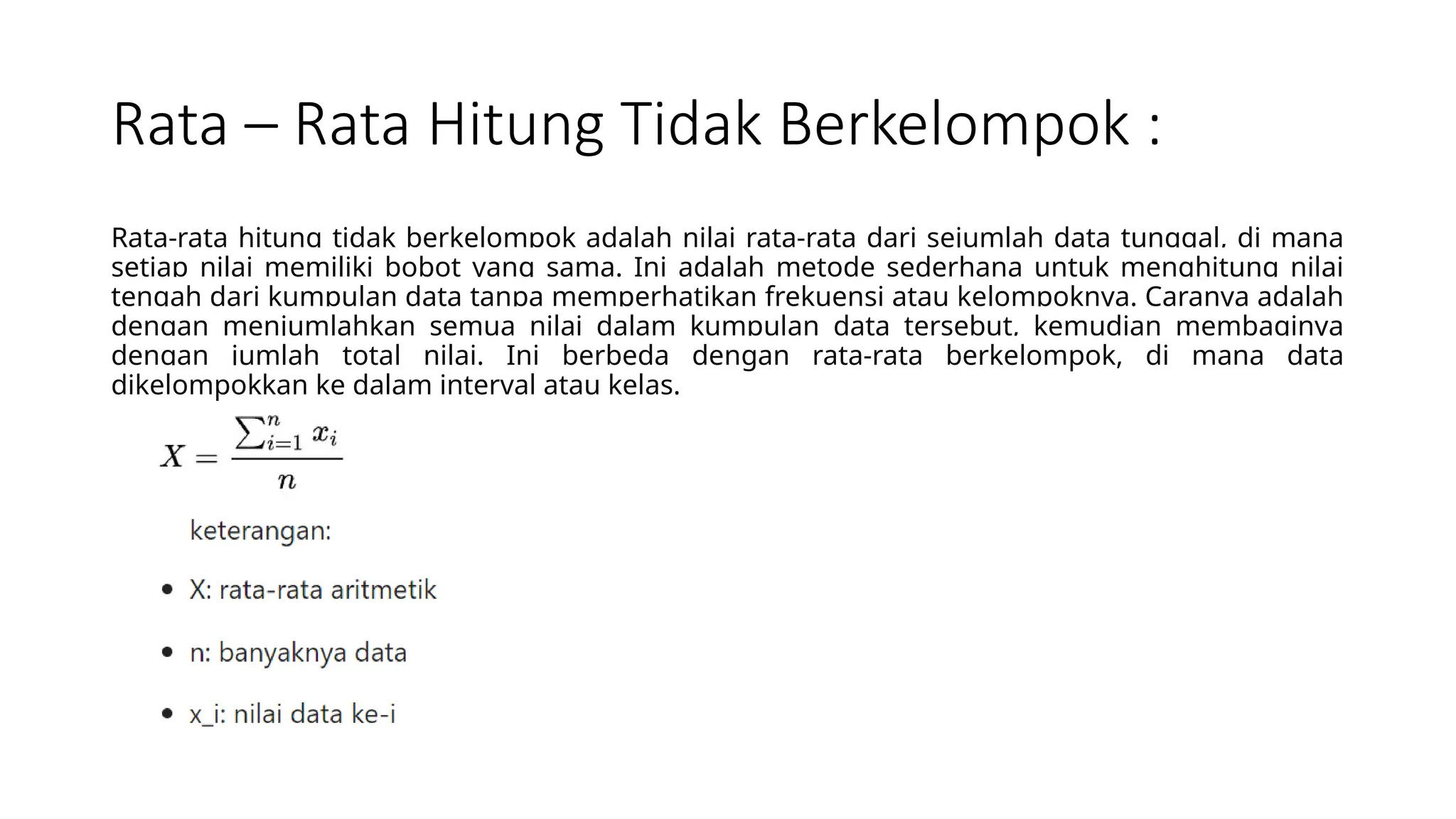 Pengertian MEAN pada matematika teknik dasar | PPTX