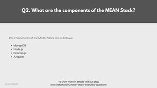 Top MEAN Stack Interview Questions in 2023 | PPT