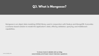 Top MEAN Stack Interview Questions in 2023 | PPT