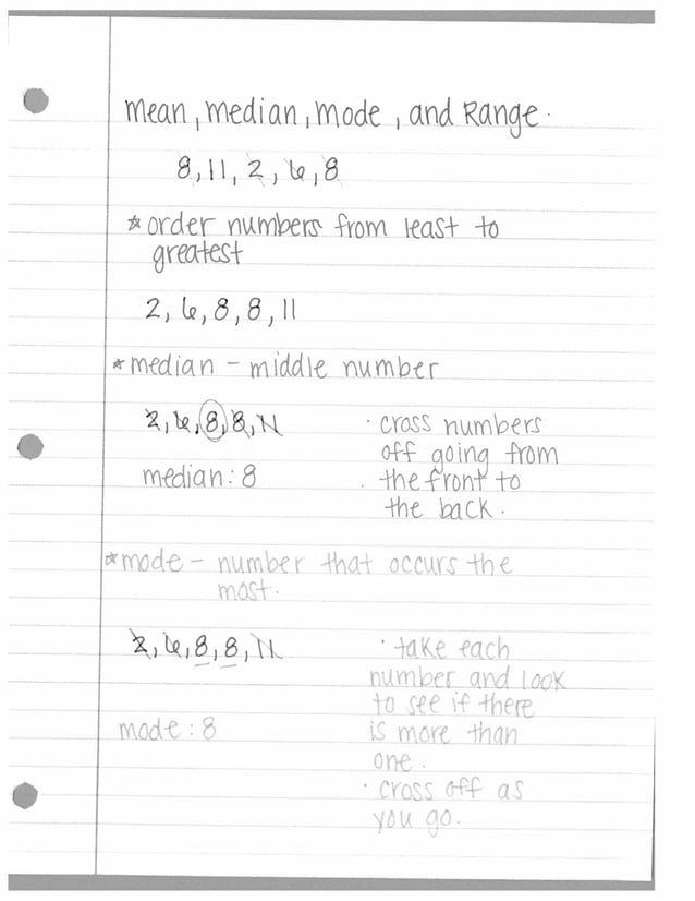 Mean, Median, Mode, & Range | PDF
