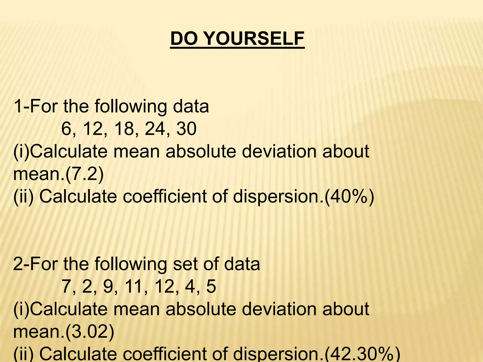 Mean Absolute Deviation About Mean Pptx Physics Science
