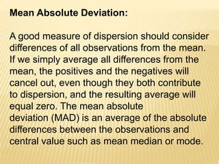 Mean absolute deviation about mean | PPT