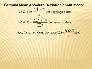 Mean absolute deviation about mean | PPT