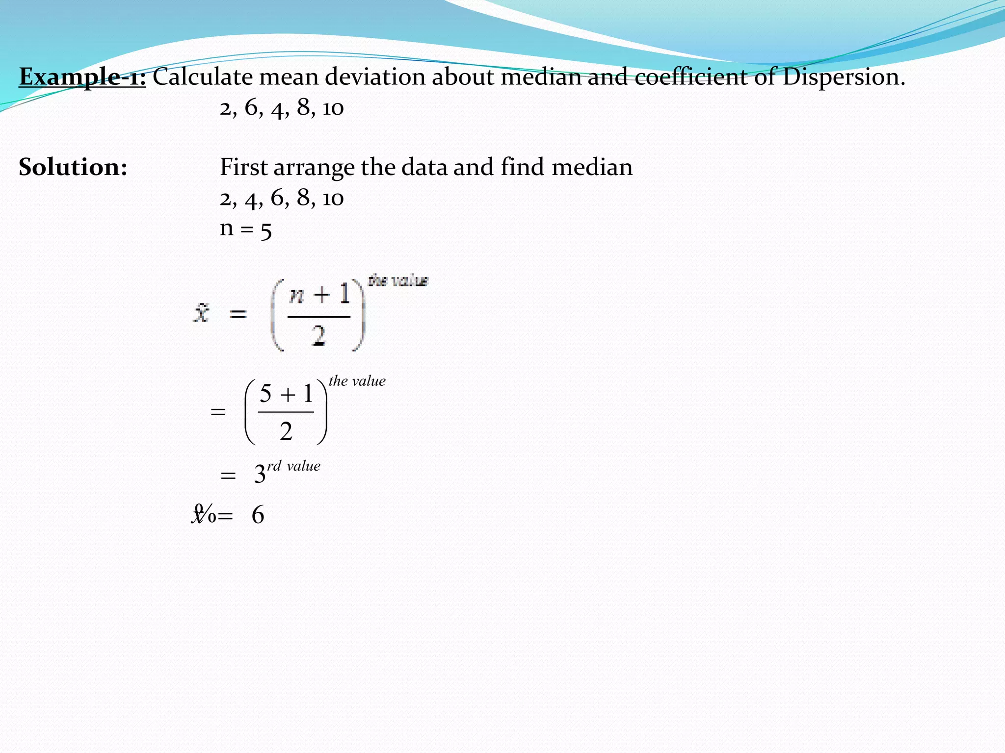 Mean Absolute Deviation About Median Pptx Physics Science