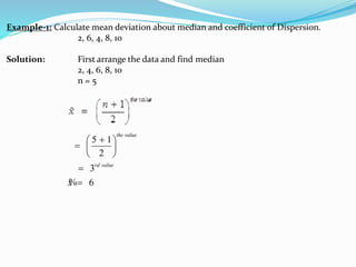 Mean absolute deviation about median | PPTX