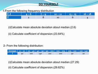 Mean absolute deviation about median | PPTX