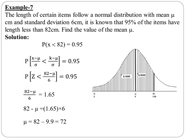 Mean and standard deviation by using normal distribution | PPTX ...