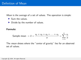 Difference between Mean and Weighted Mean | PDF