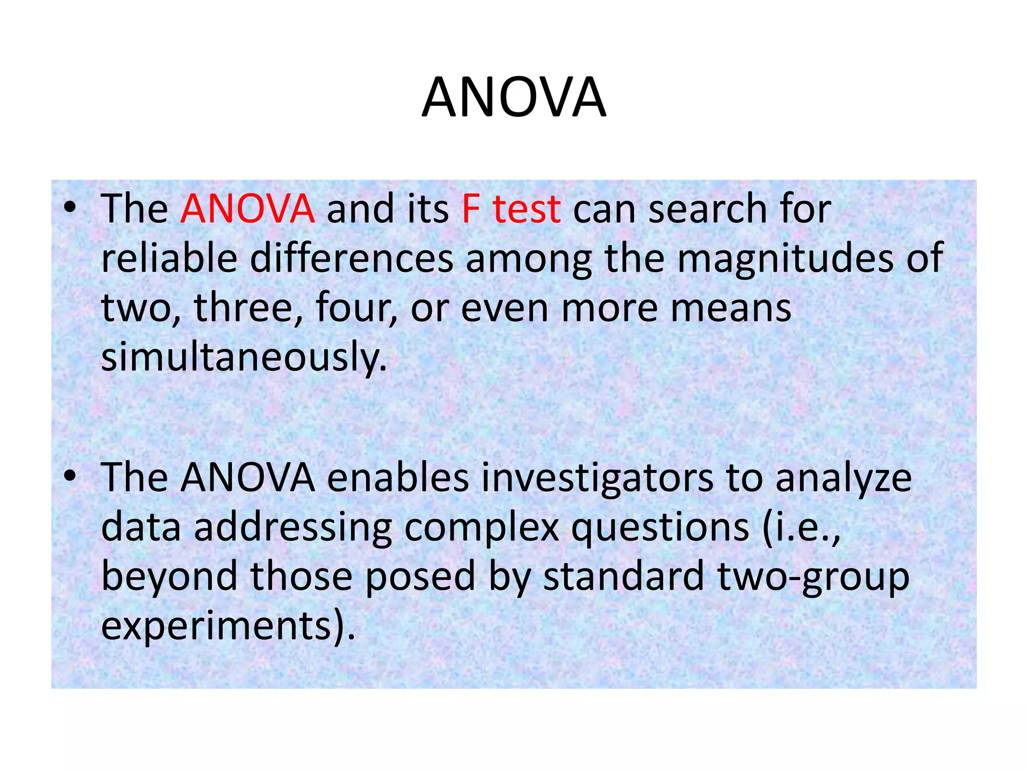 Mean comparison ii variance analysis | PPTX