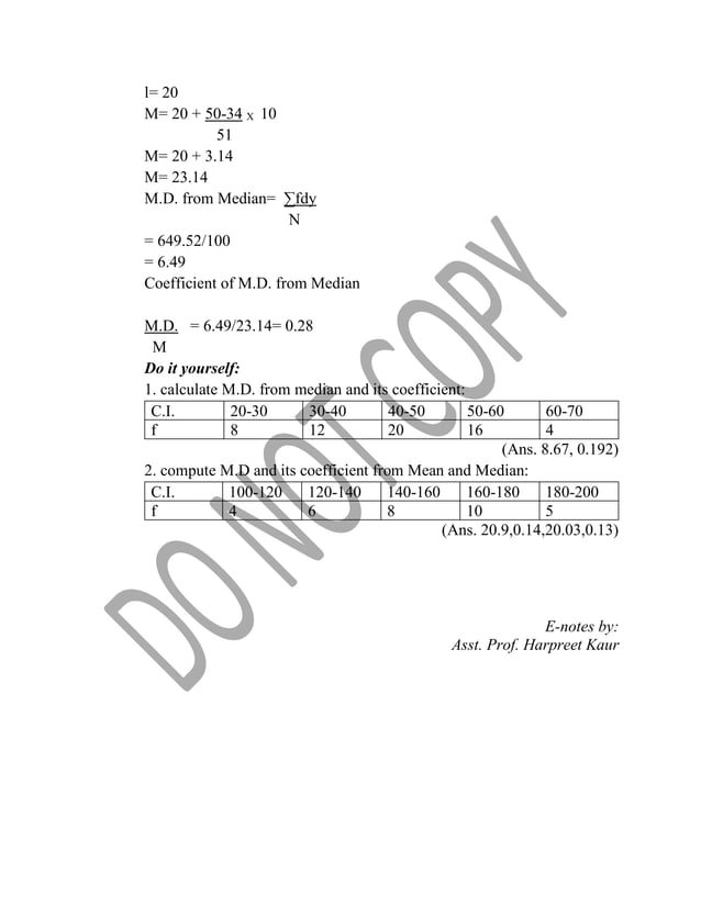 Mean deviation | PDF