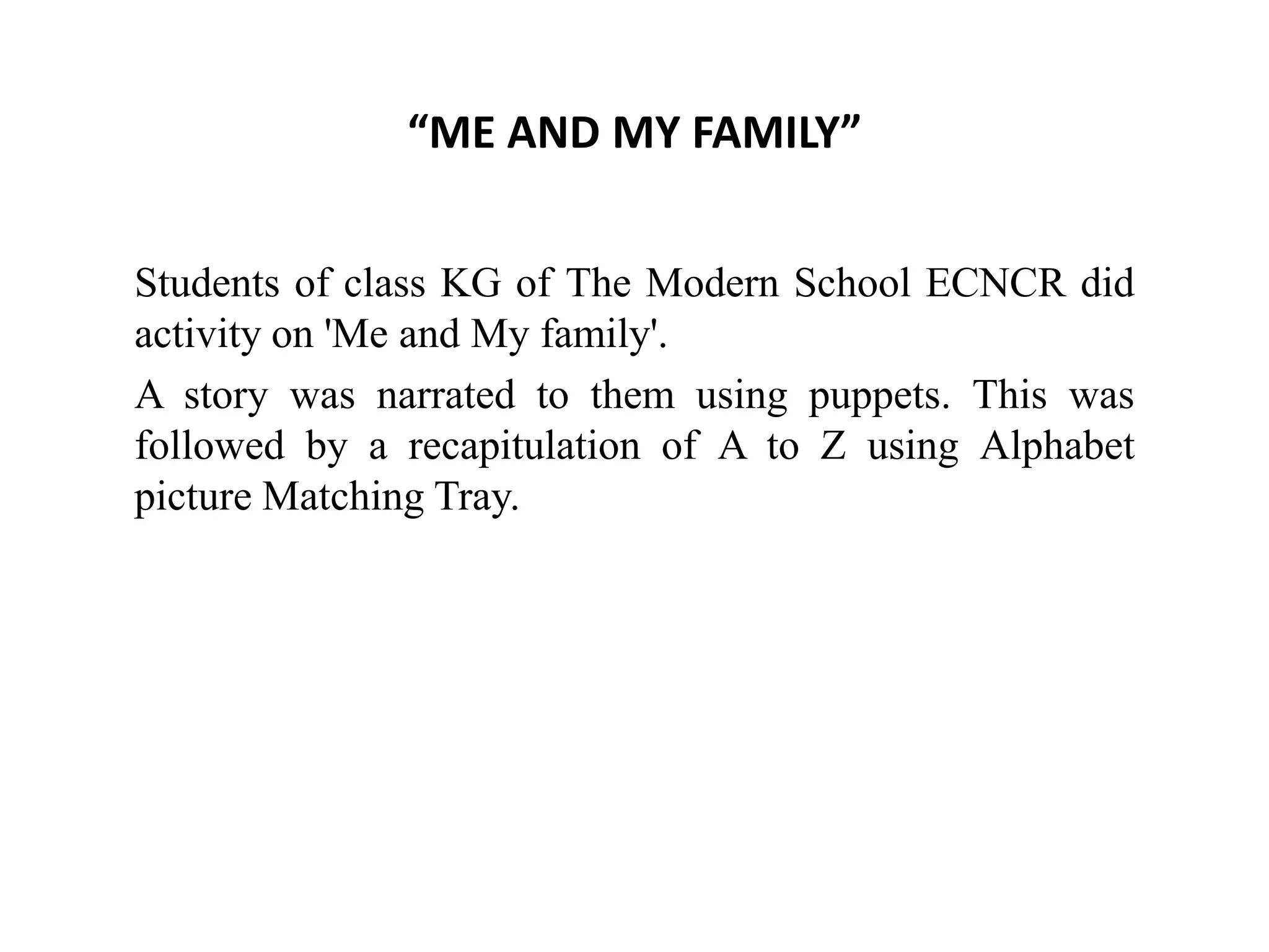 Me and my family activity | PPT