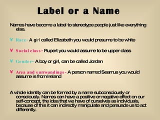 Me and my name | PPT | Parenting Children Aged 4-11 | Parenting