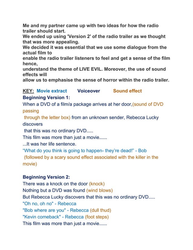 Radio Trailer Script | PDF