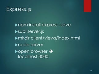 Mean full stack development | PPTX | Web Development | Internet