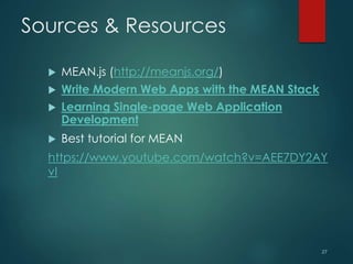 Mean full stack development | PPTX