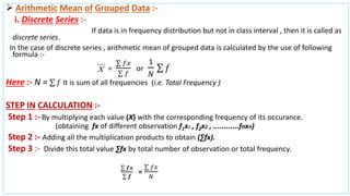 Mean (Girja Pd. Patel) | PPT