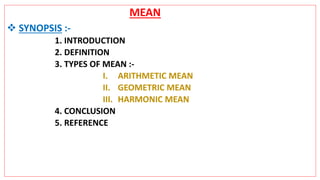 Mean (Girja Pd. Patel) | PPTX