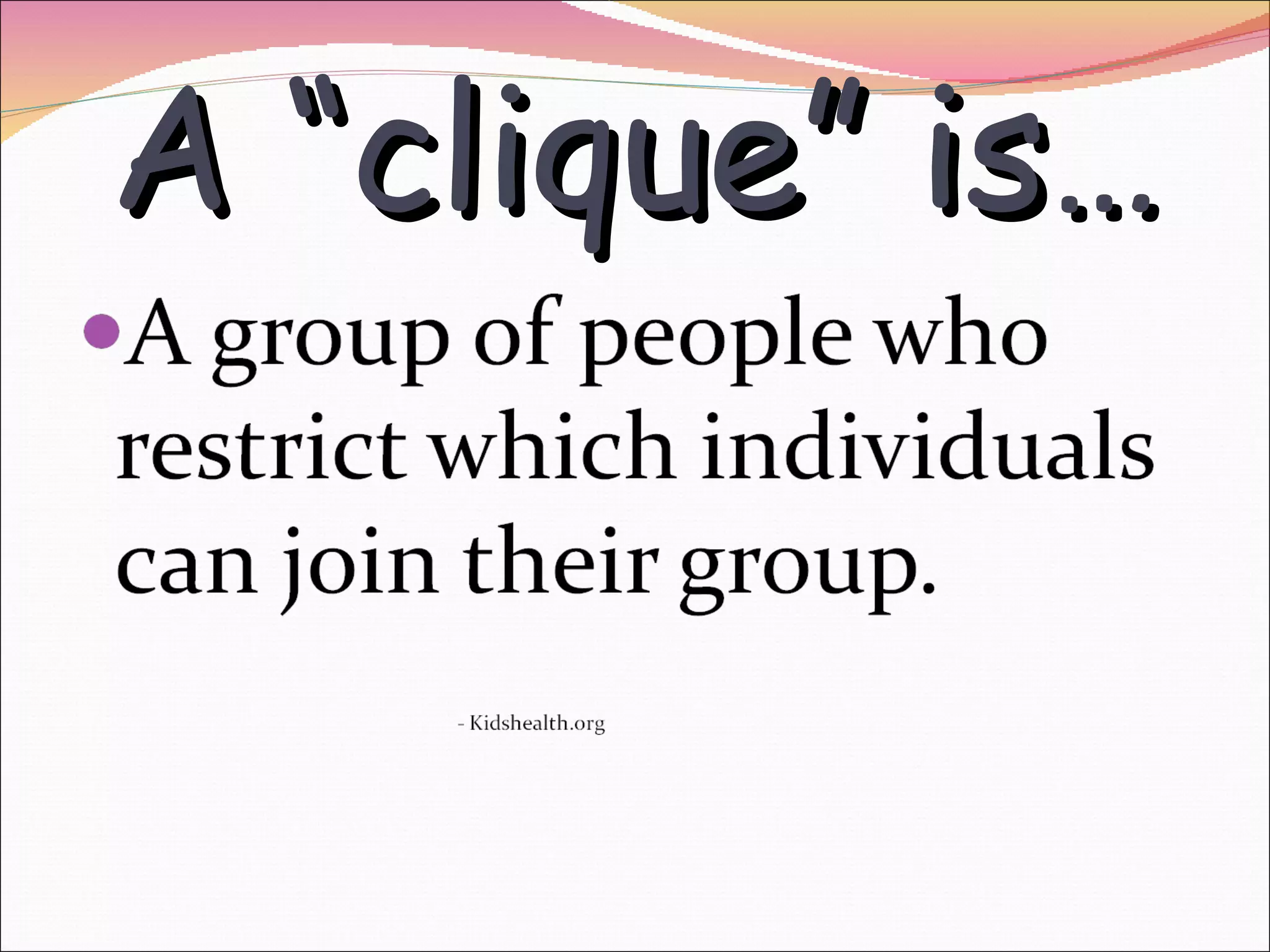 Bullying Training -Mean Girls | PPT