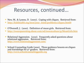 Bullying Training -Mean Girls | PPT