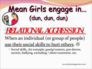 Bullying Training -Mean Girls | PPT