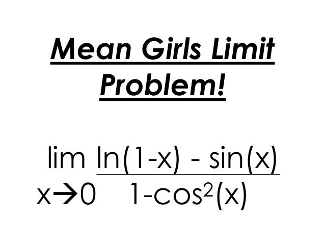Mean Girls Limit Mathletes Problem