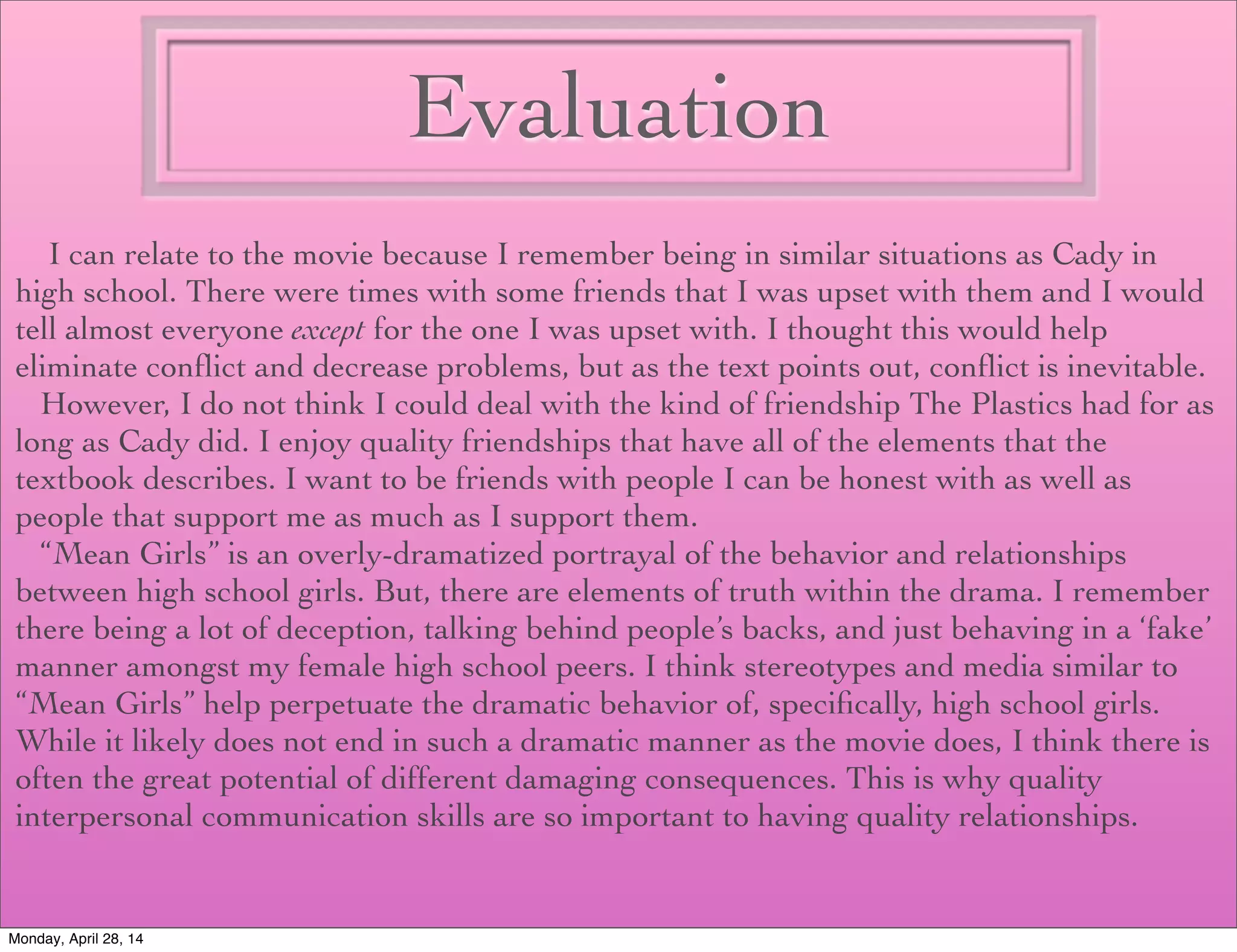 Mean girls presentation | PDF