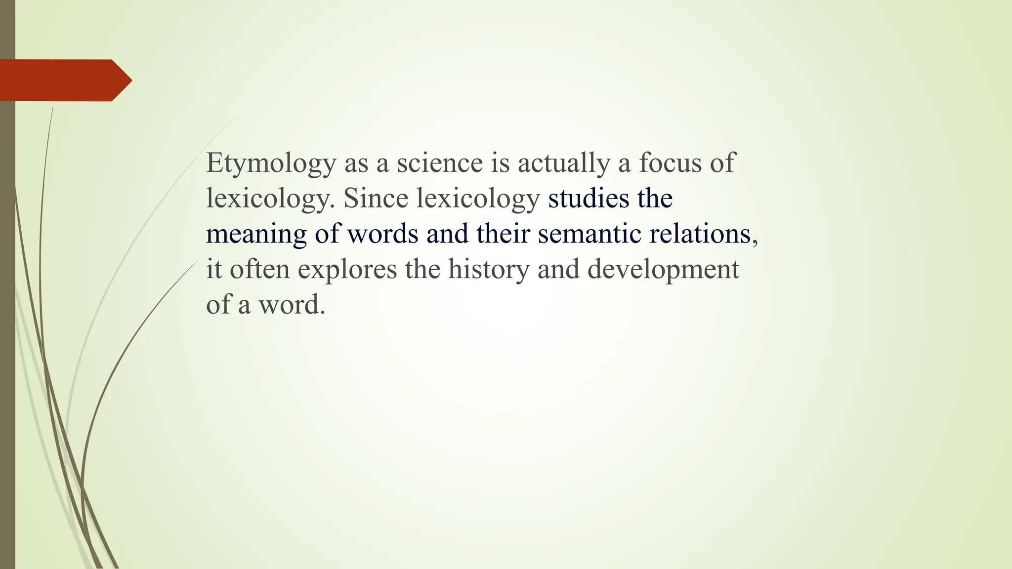 meaning. in lexicology of english language | PPT