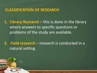 Meaning and characteristics of research | PPTX