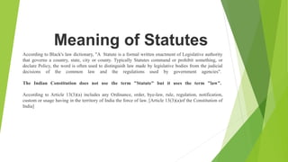 Meaning and Classifcation of Statute..pptx
