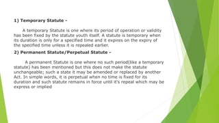 Meaning and Classifcation of Statute..pptx